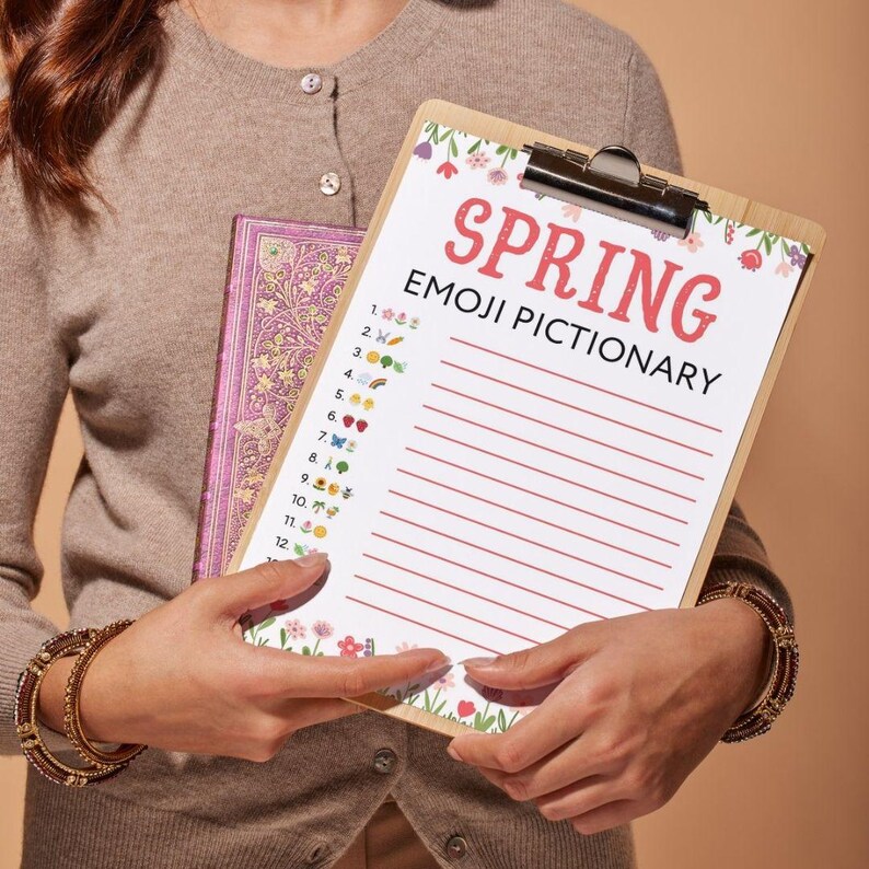 Spring Emoji Pictionary – Fun Printable Game for All Ages! | A4, US ...