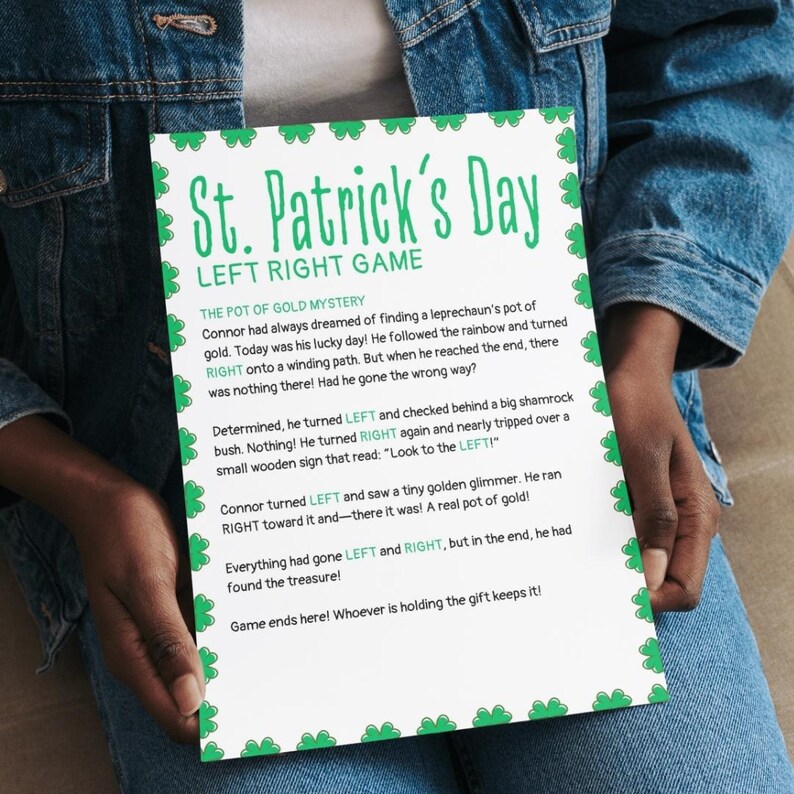 Left Right St. Patrick’s Day Game – Fun & Interactive Party Game for ...