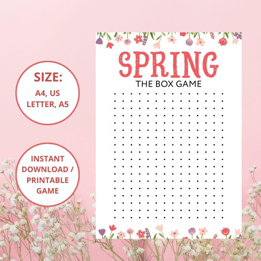 Spring Box Game – Fun Printable Game for All Ages! | A4, US Letter, A5 ...