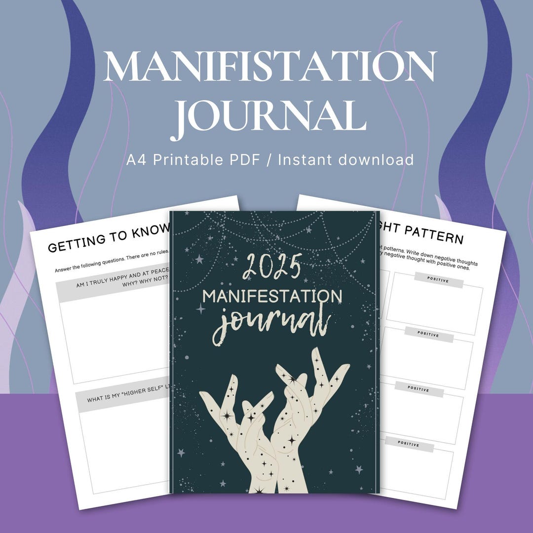 2025 Manifestation Planner: Law of Attraction Journal (A4 Printable PDF ...