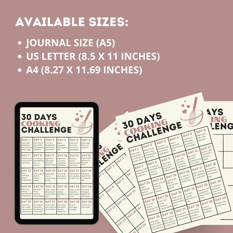 30-day Cooking Challenge – Try New Recipes & Cooking Techniques! | A4 ...