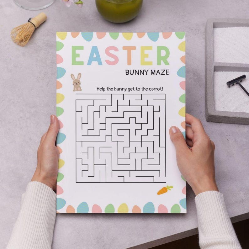 Easter Bunny Maze: Fun Printable Game for Kids (digital Download) - Etsy