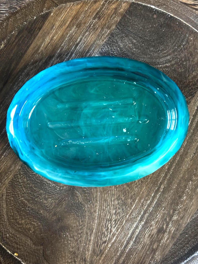 Blue Handmade Resin Soap Dish - Etsy