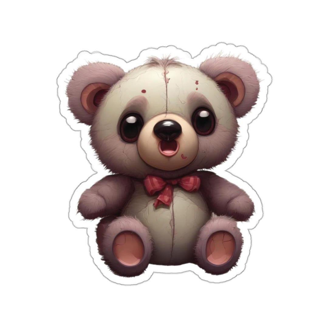 Alien Teddy Bear Stickers, Cute Outer Space Decals, Kids Birthday Party ...