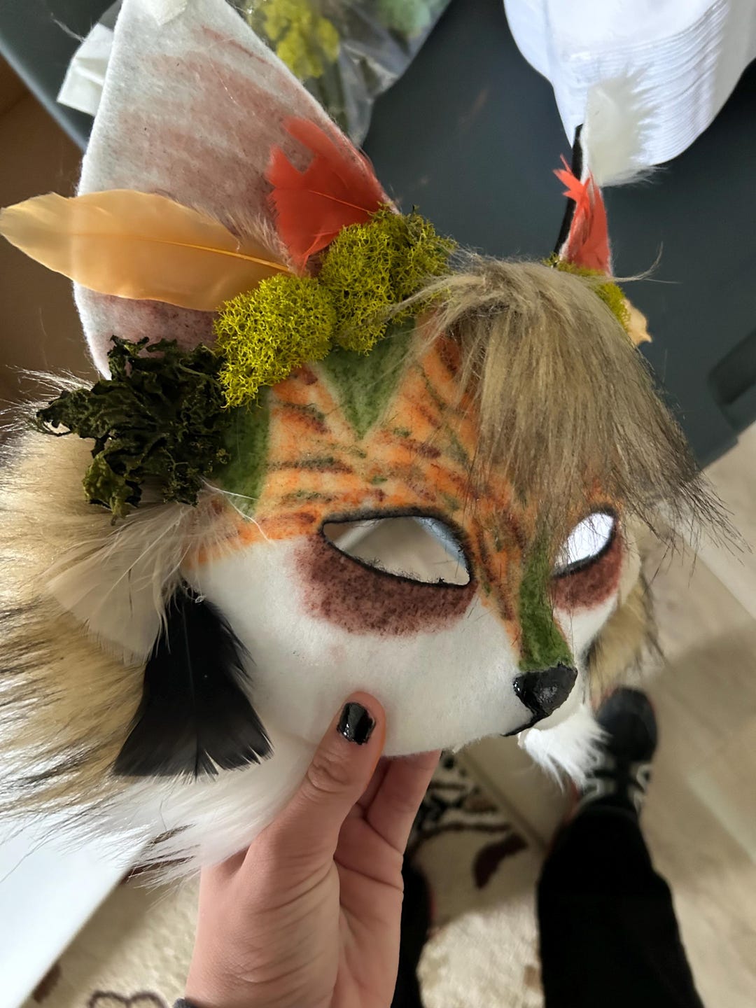 Harvest/autumn Themed Therian/quadrobics Style Cat Mask - Etsy