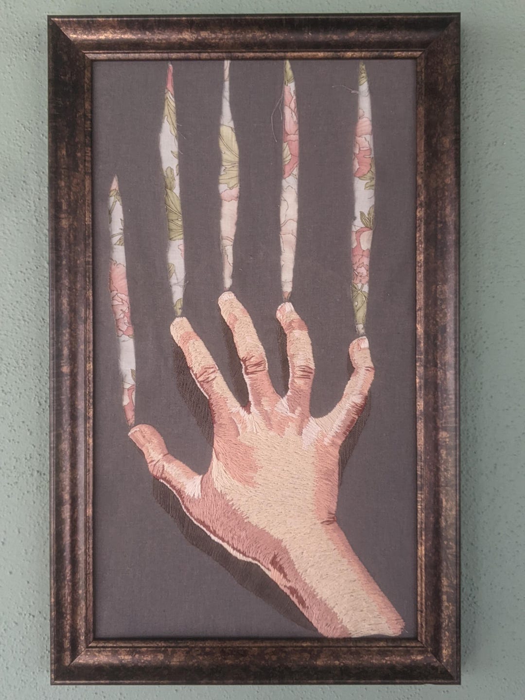 Clawing Hand Embroidery Wall Art - Etsy