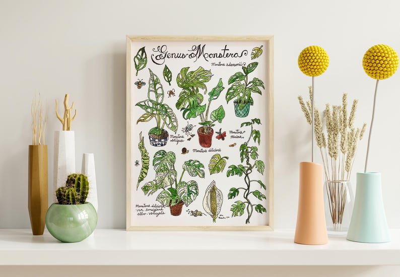 Monstera Art Print - Etsy