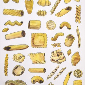 Pasta Art Print - Etsy