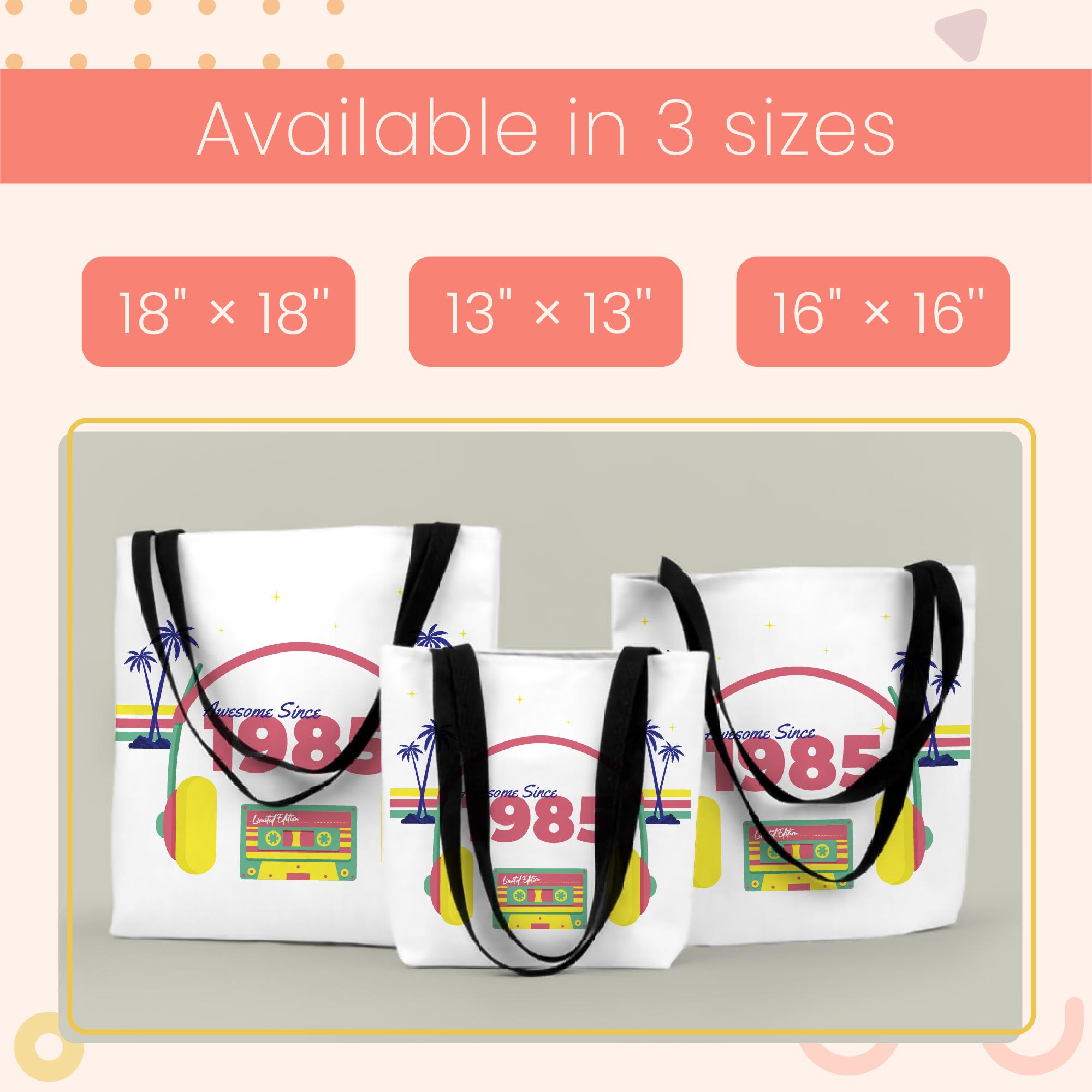 1985 Retro Original Tote Bag, 40th Birthday Gift for Women and Men ...