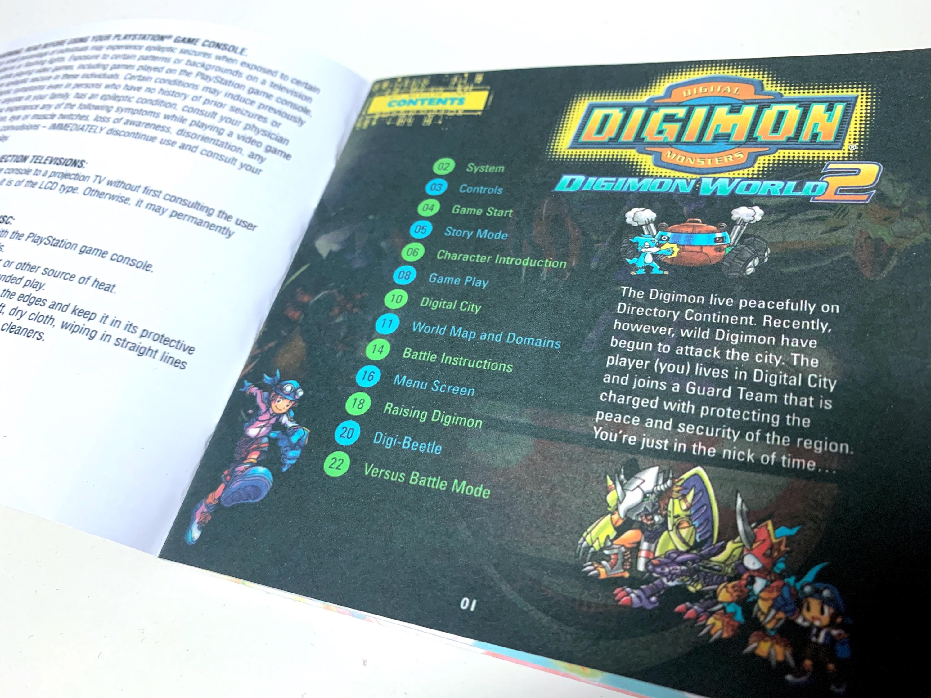 Digimon World 2 - Reproduction Game Manual - Sony Playstation - Etsy