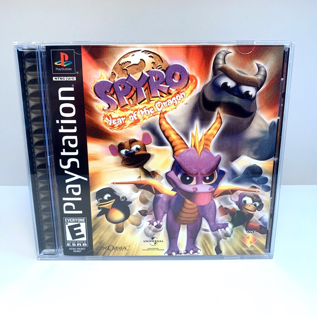 Spyro: Year of the Dragon - Reproduction Game Case - Sony Playstation ...