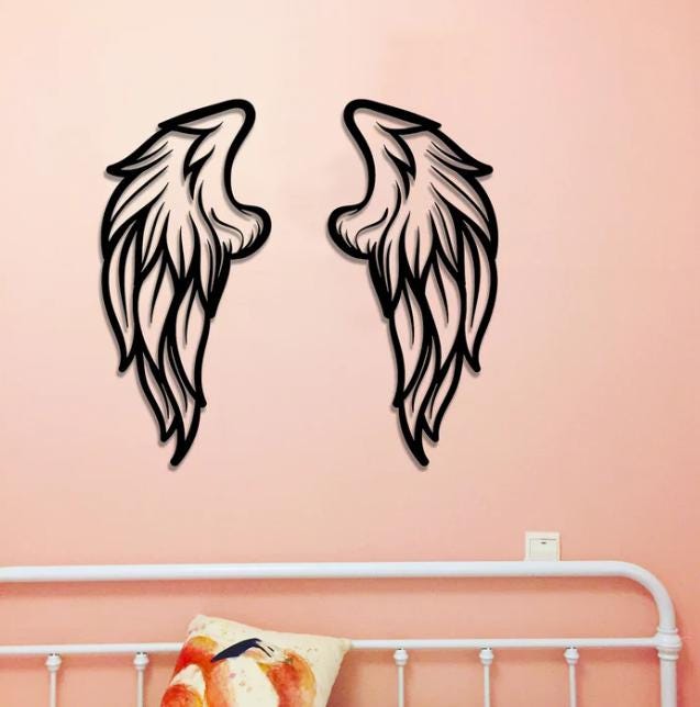 Angel Wings Dxf Png Files Angel Wings Cutting, Filing, For, Cnc, Plasma ...