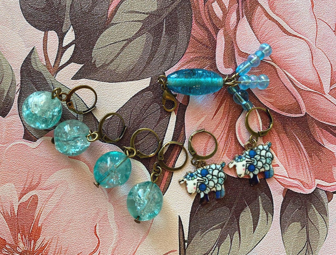 Turquoise/teal Sheep Crochet Stitch/place Markers - Etsy