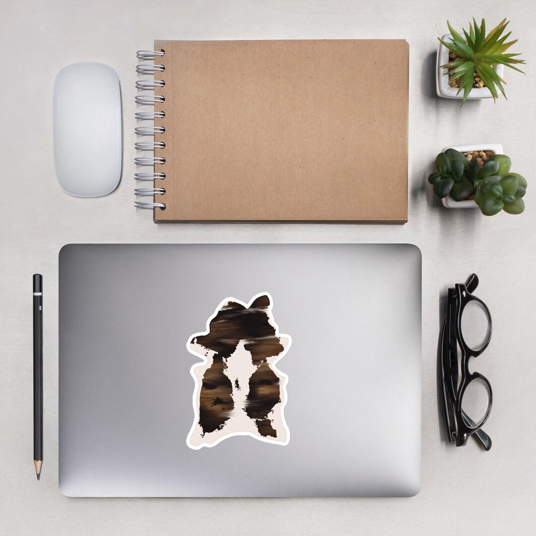 Cow Hide Sticker, Brown Brindle and White - Etsy