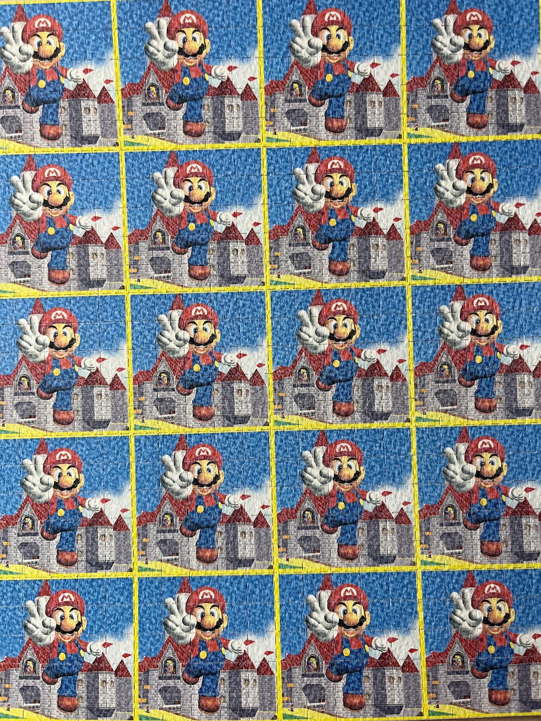 Super Mario 64 Retro Blotter Art 500 Buvards / 22.5 Cm X 18cm / 1 up ...