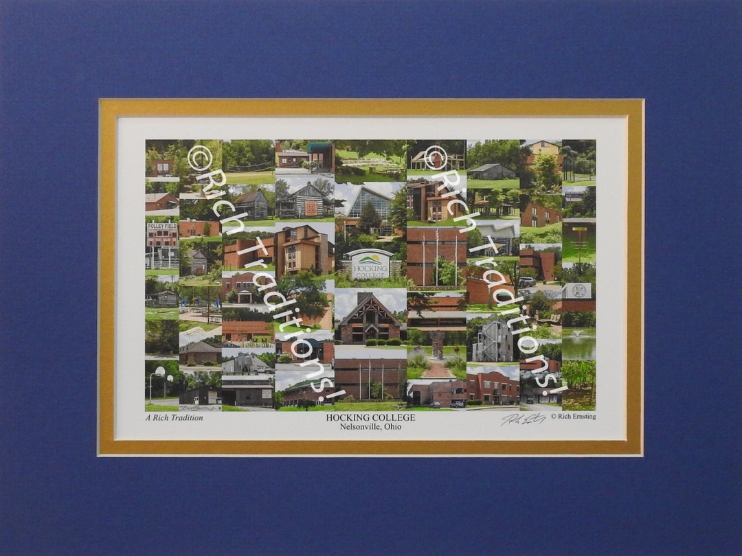Hocking College, Nelsonville, Ohio, Photo Campus Art Print, Matted in ...