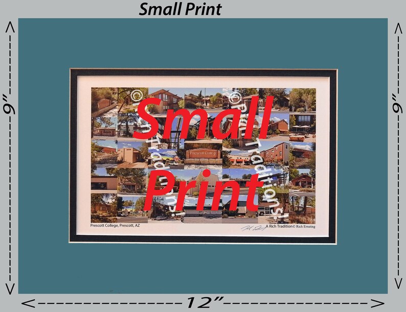 Prescott College, Prescott, Arizona Photo Campus Art Print Matted in ...
