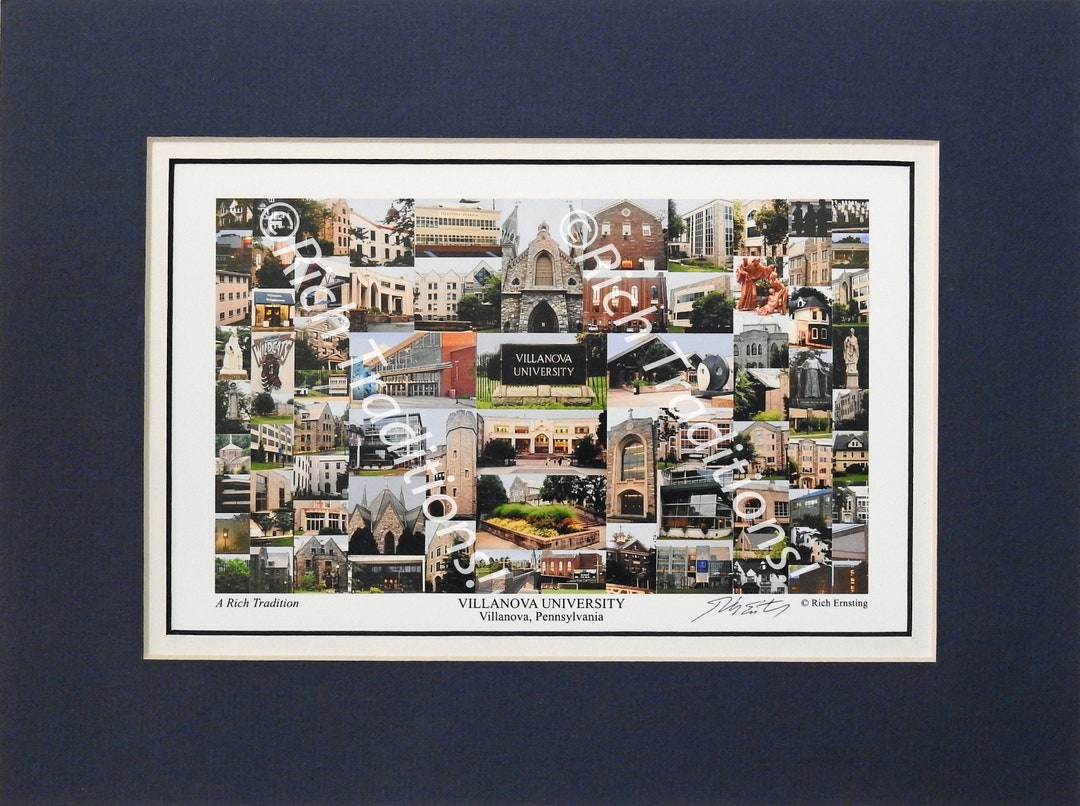Villanova University, Villanova, PA, Photo Campus Art Print Matted in ...