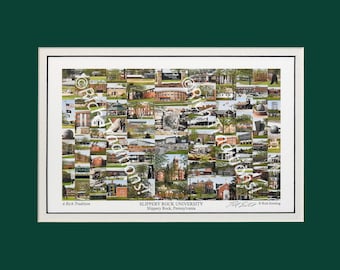 Slippery Rock University Map - Etsy