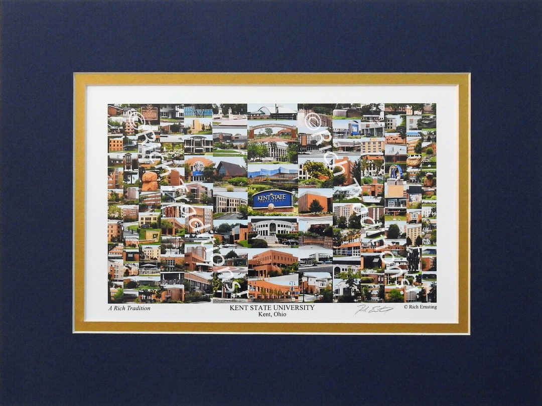 Kent State University, Kent, Ohio, Photo Campus Art Print, Matted in ...