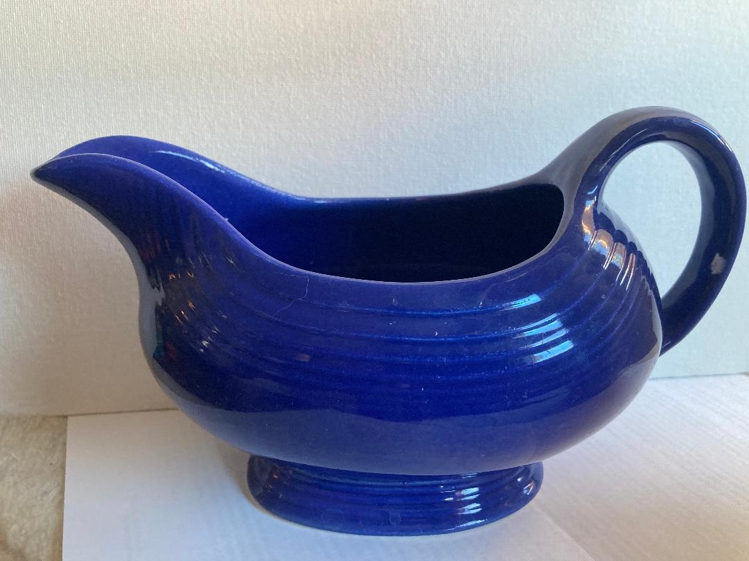 Fiestaware 1940s Vintage Cobalt Gravy / Sauce Boat Signed - Etsy