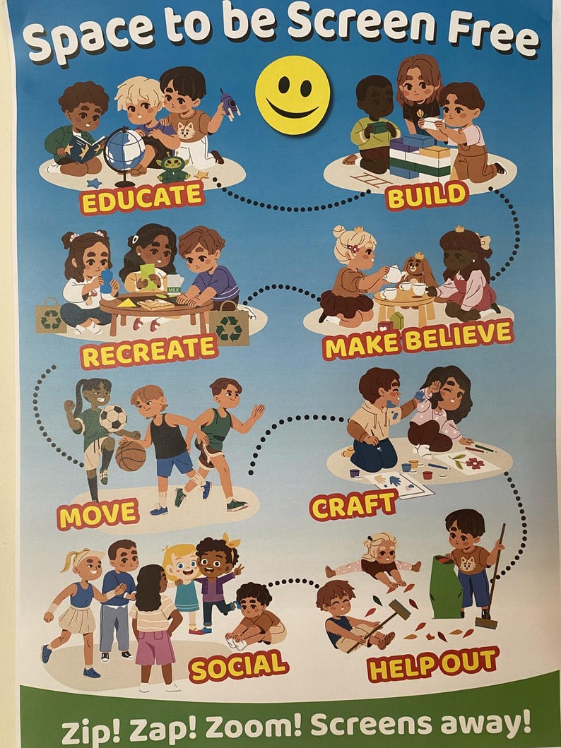 Reduce Children's Screen Time; Download This Visual Poster Print to ...