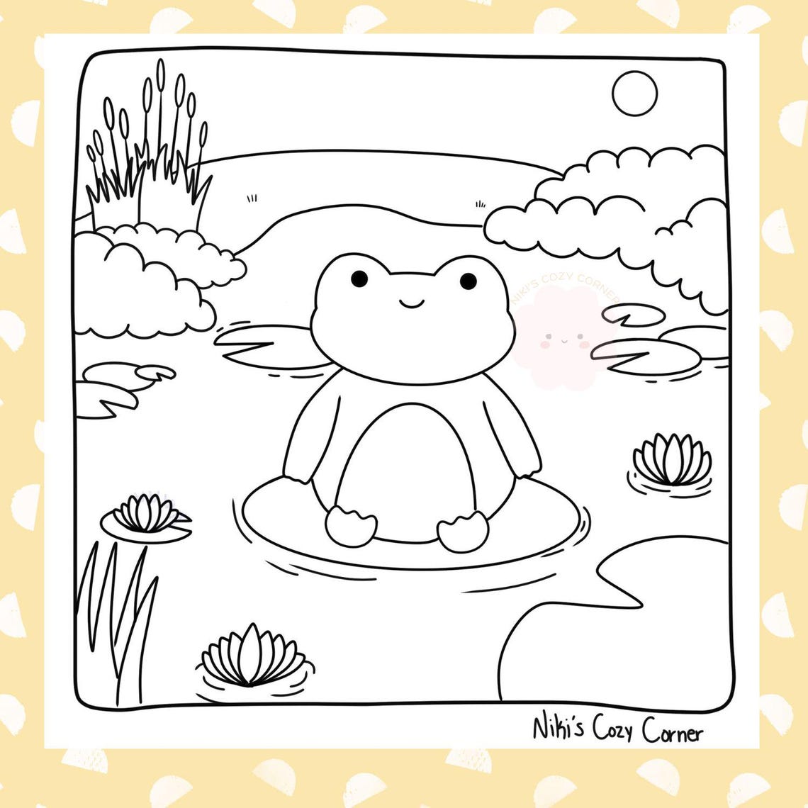 Cottagecore Cozy Coloring Pages With Adorable Animals - Etsy
