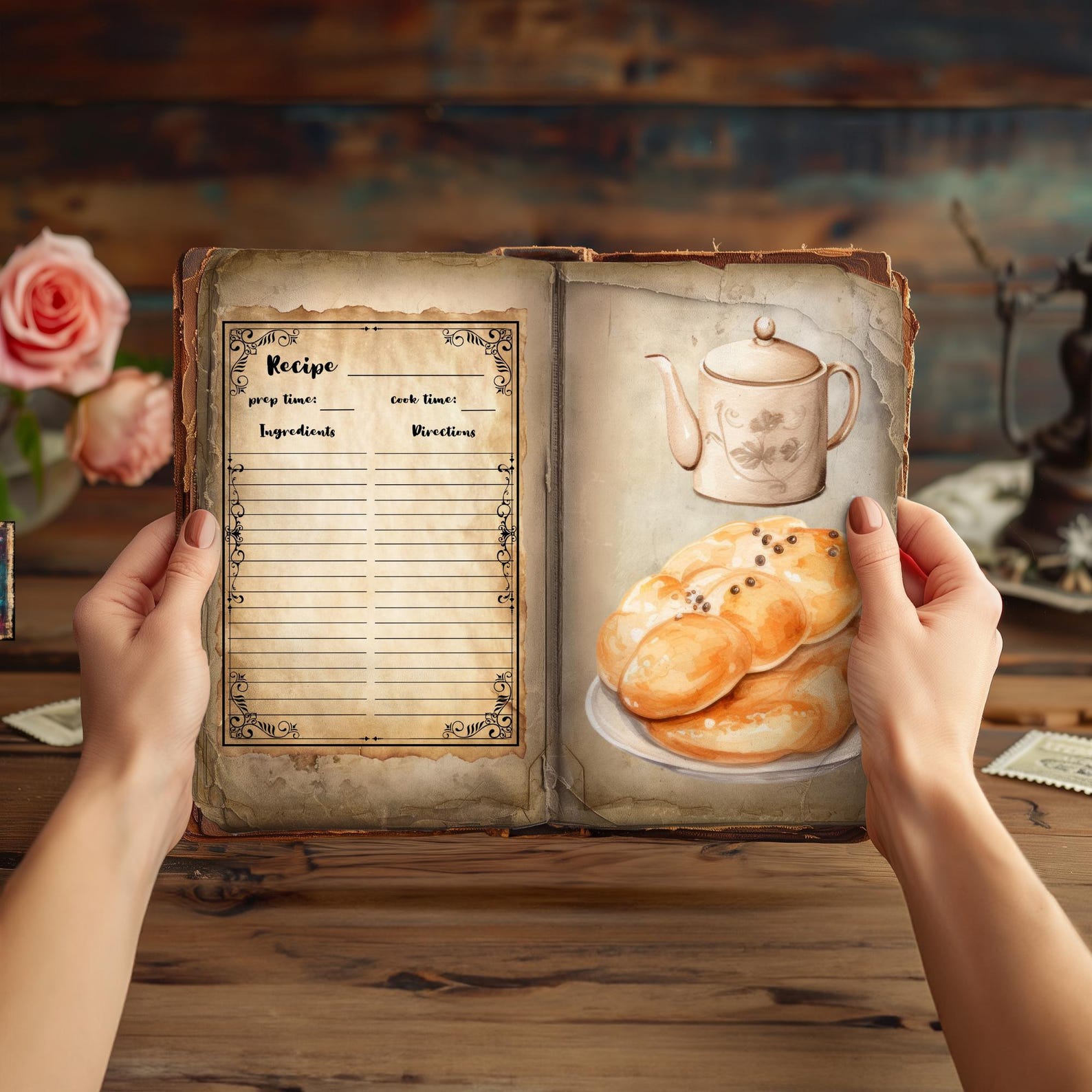 Recipe Junk Journal Printable Paper, Baker Recipe Jpg Bundle, Scrapbook ...