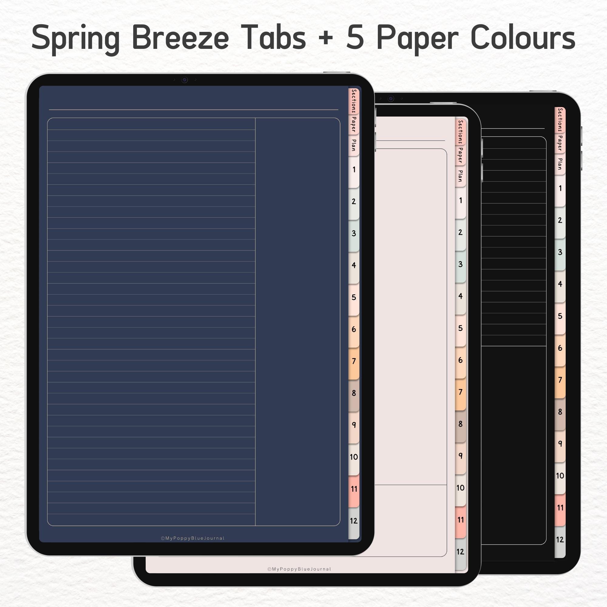 Pearl Digital Notebook Bundle, Digital Notes Template, Goodnotes ...