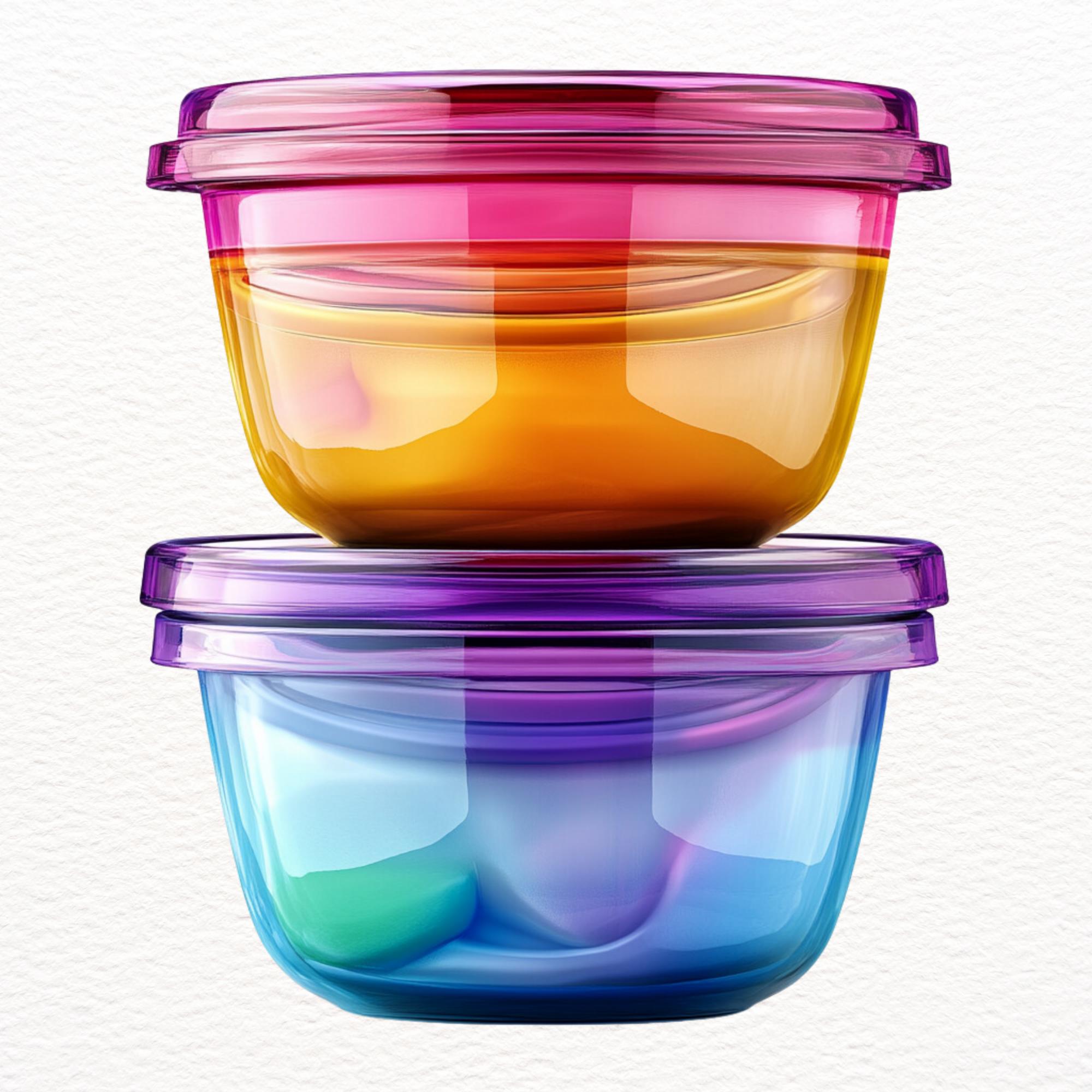 18 Plastic Containers Clipart PNG Bundle, Digital House Graphic ...