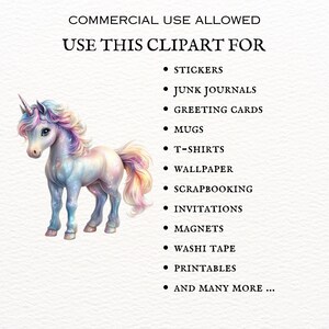 Watercolor Unicorn Clipart Bundle: Rainbow Fantasy Graphics (PNG ...