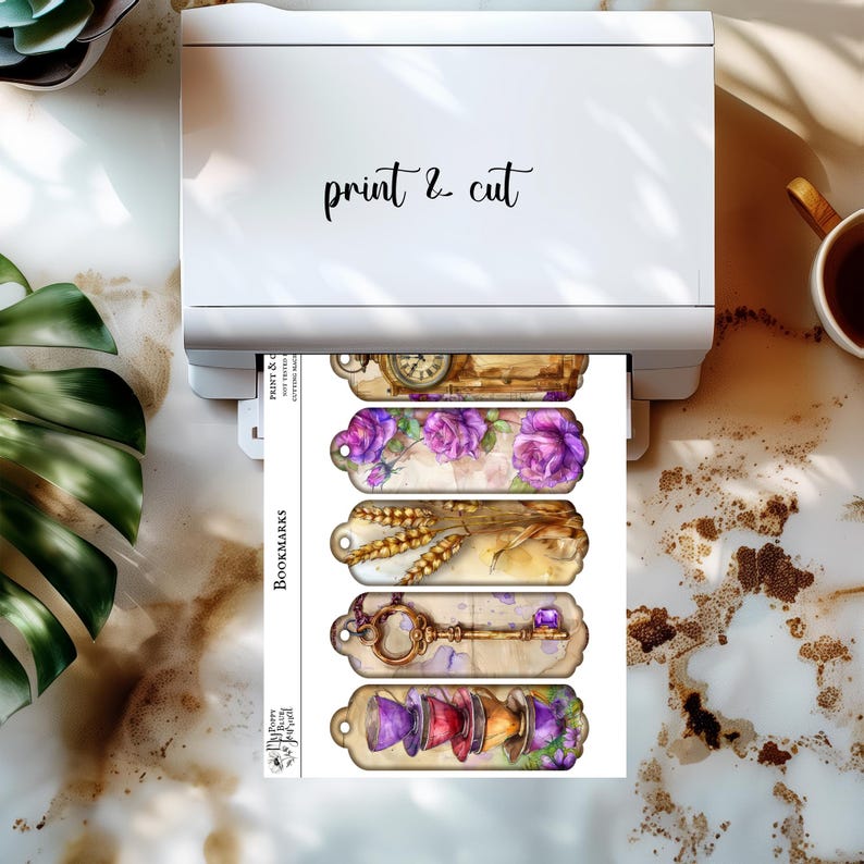 Fantasy Printable Bookmark Bundle, Digital Clipart Craft, Watercolour ...