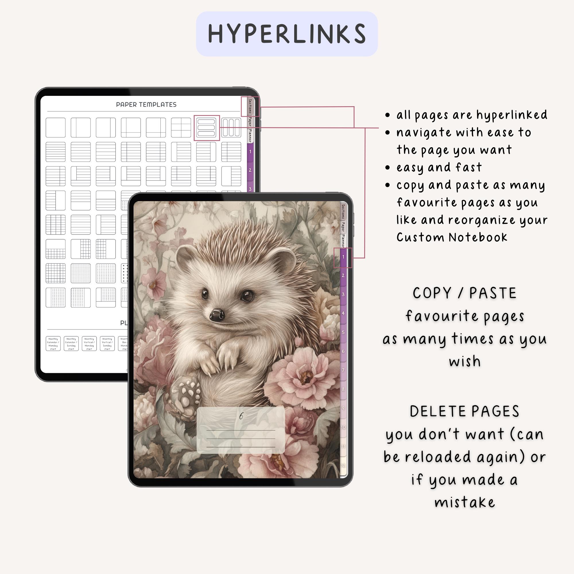 Pink Digital Notebook Bundle: Pastel Stickerbook, Planner Templates ...
