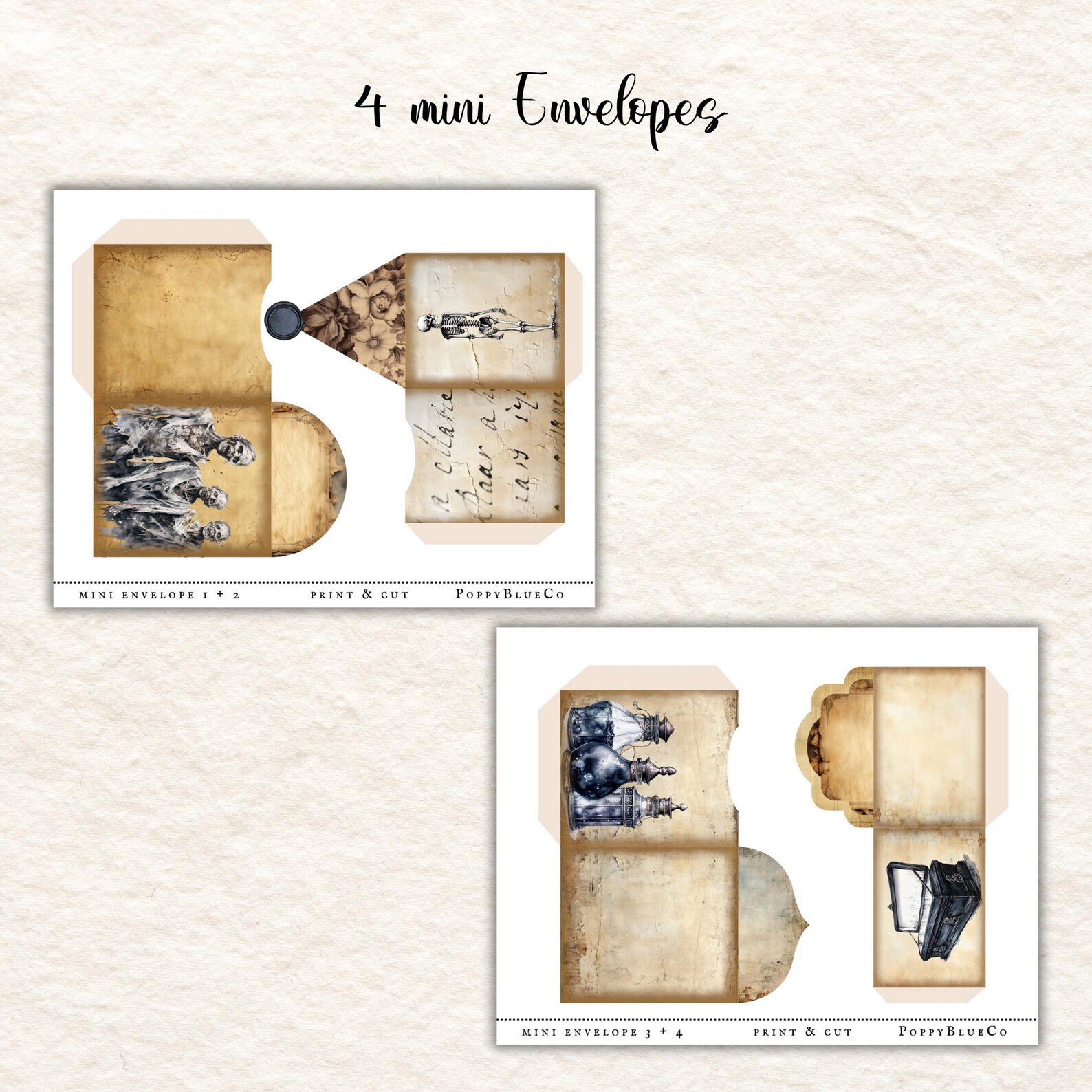 Creepy Goth Ephemera Kit: Junk Journal Printable (PDF) - Etsy