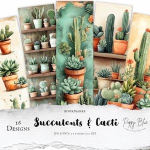 Set of 16 Printable Bookmarks Bundle - Digital PNG JPG for Sublimation ...