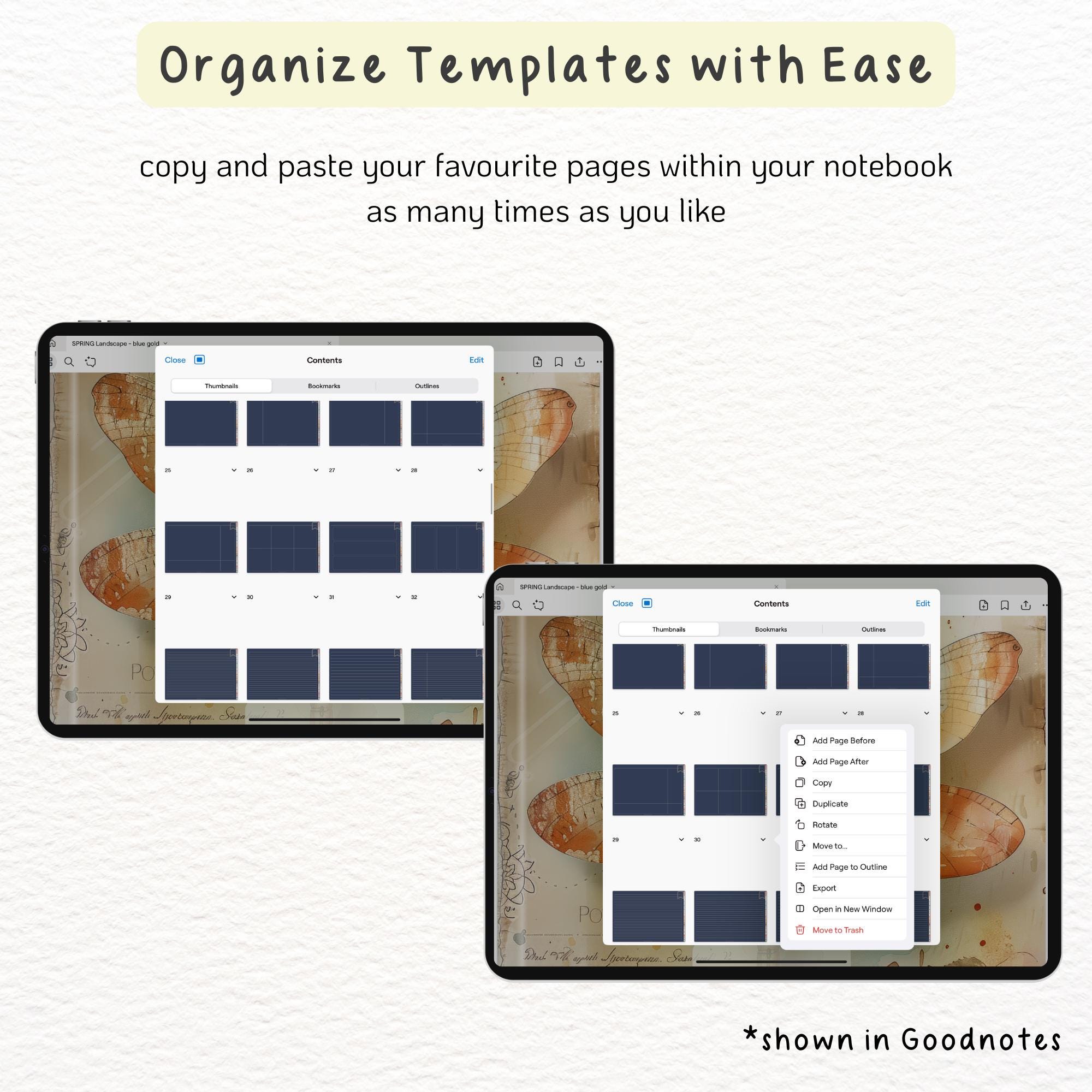 Green Digital Notebook: Summer Tabs, Pastel Stickers (goodnotes) - Etsy