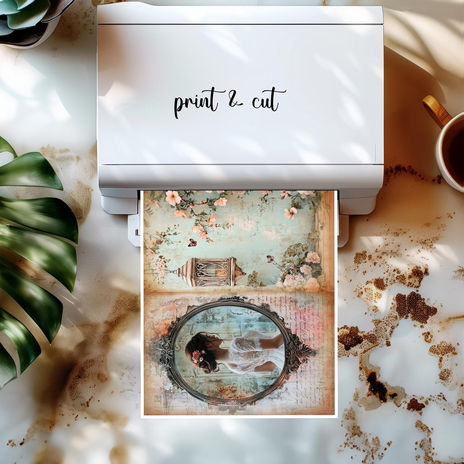 Love Junk Journal Printable Paper, Valentine Wedding Letter Writing ...