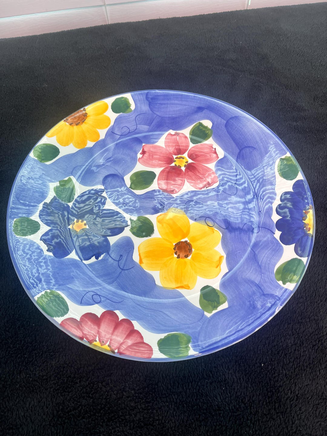 Hand Painted Platter From Portugal - Etsy