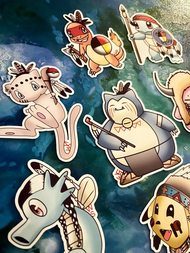 Native American Pokémon Sticker Pack of 12 - Collectible Stickers ...