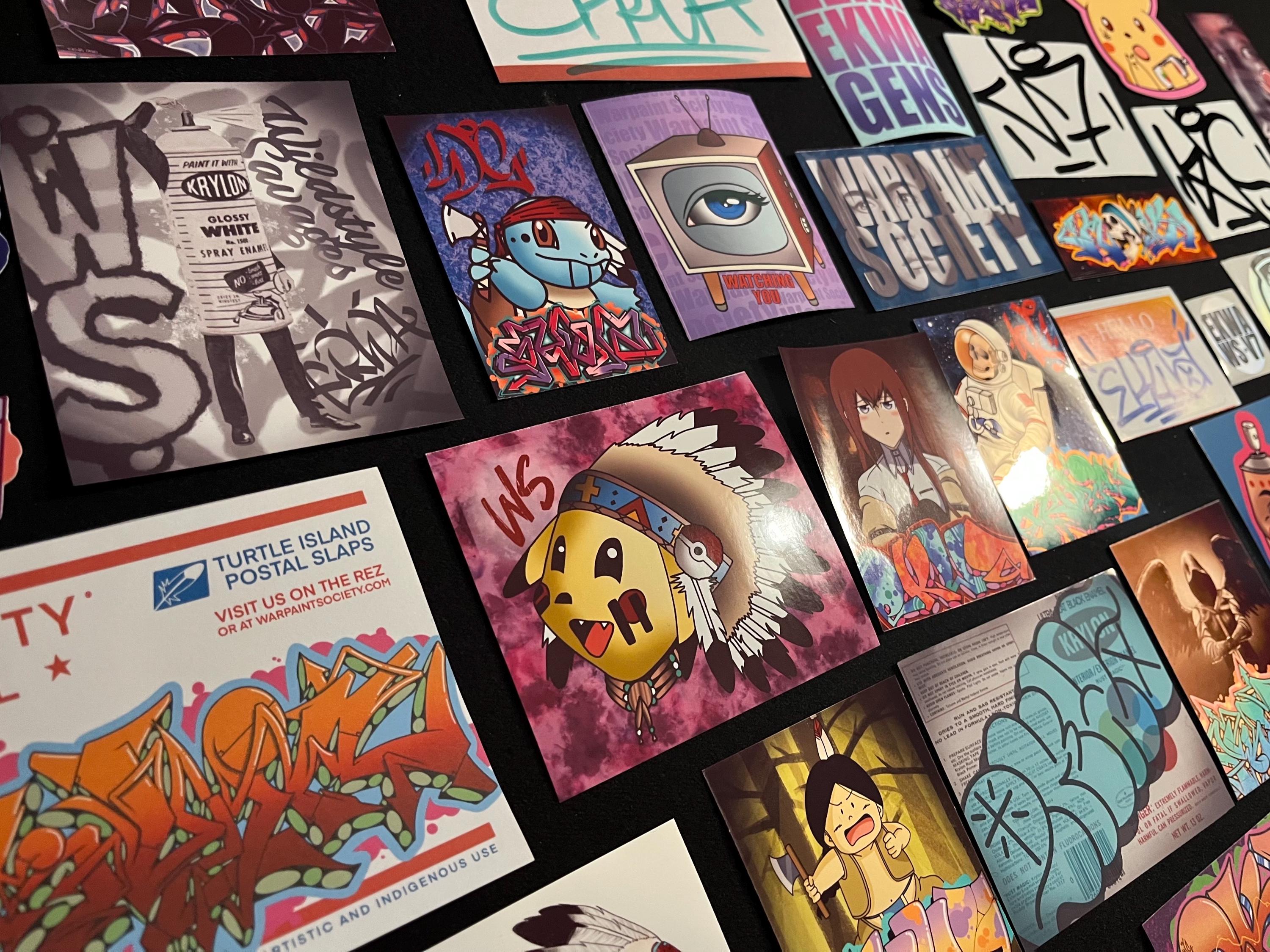 Graffiti Sticker Pack by Ekwa One – Assorted Vinyl, Holographic, Hand ...