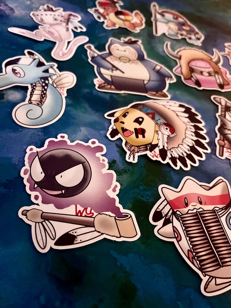 Native American Pokémon Sticker Pack of 12 - Collectible Stickers ...