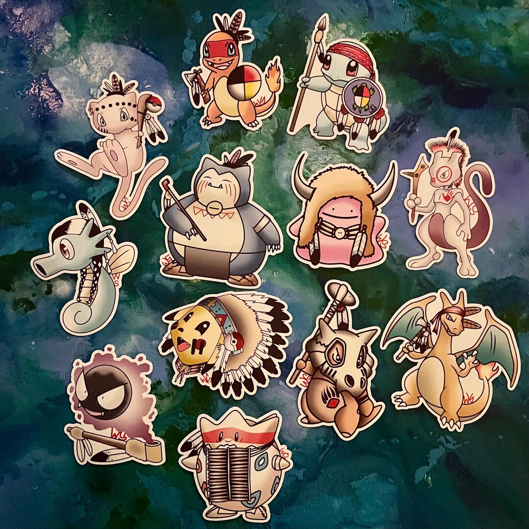 Native American Pokémon Sticker Pack of 12 - Collectible Stickers ...