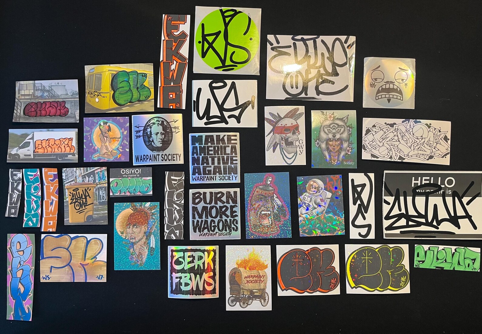 Graffiti Sticker Pack by Artist “ekwa One” - 25 or 50 Pack - Graffiti ...