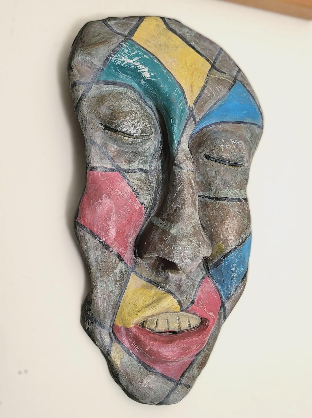Cubist Expressionist Ceramic Sculpture: Fractured Stillness - Abstract ...