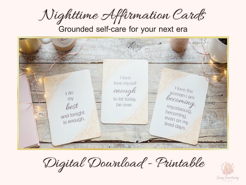 Nighttime Affirmation Cards Printable | Chakra Aligned Evening ...