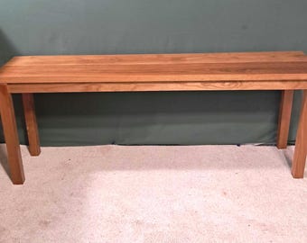 Handmade Modern Waterfall Bench - Modern Wood Bench Bedroom Bench, End of Bed Bench, Entry Way ...