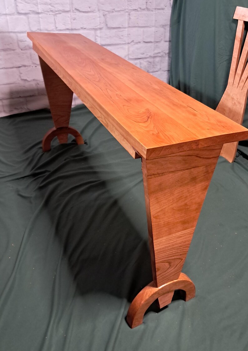 Solid American Cherry Wood Bench - Etsy