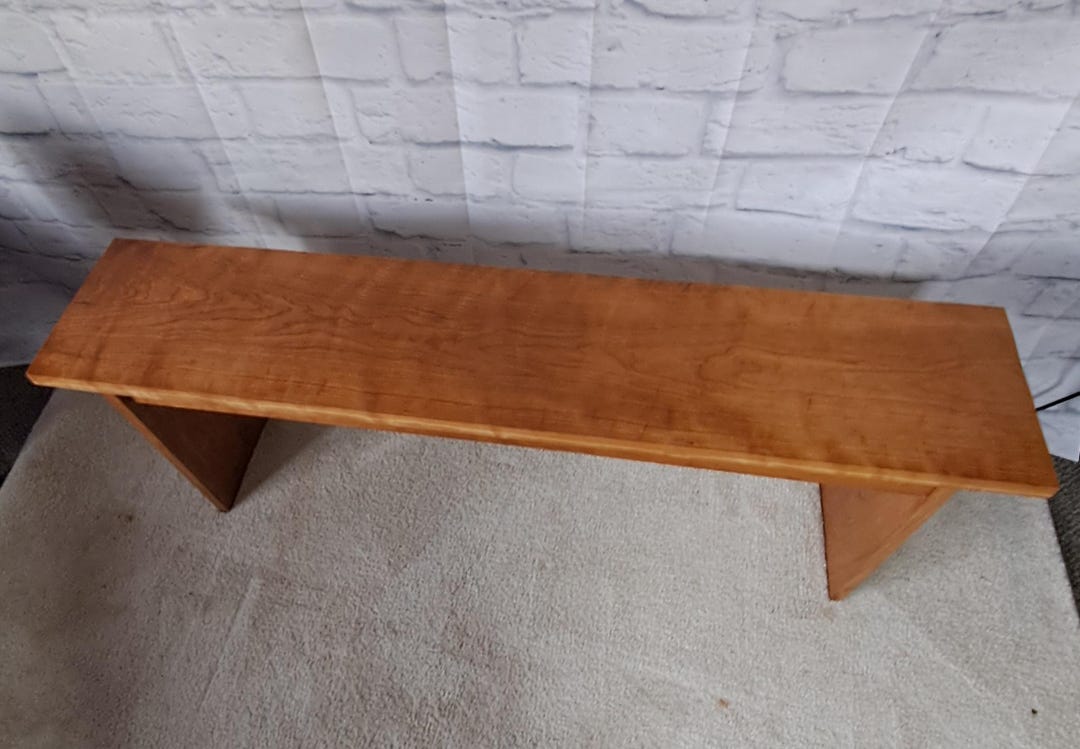 Solid American Cherry Wood Bench - Etsy
