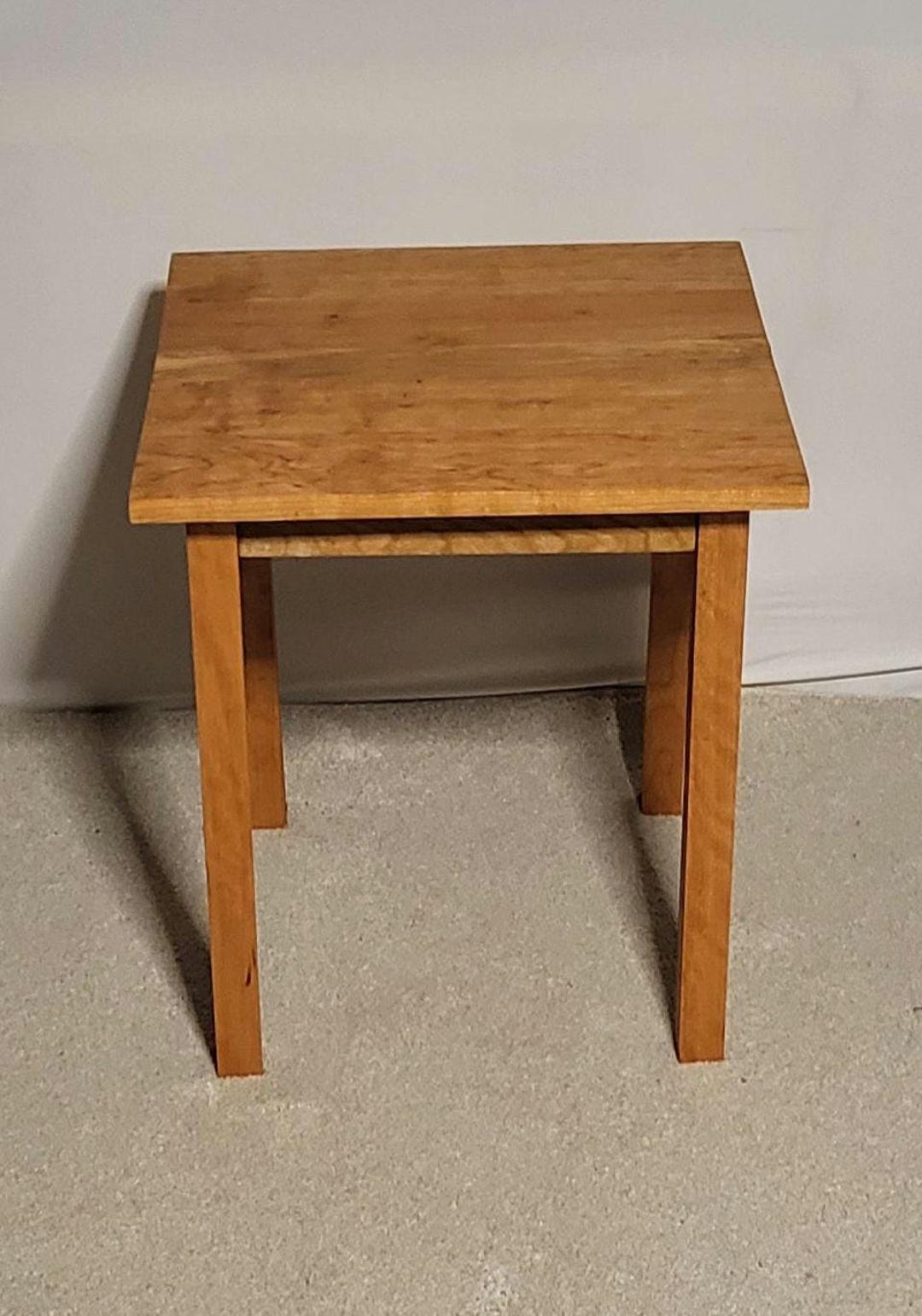 Solid Cherry Wood End Table - Etsy