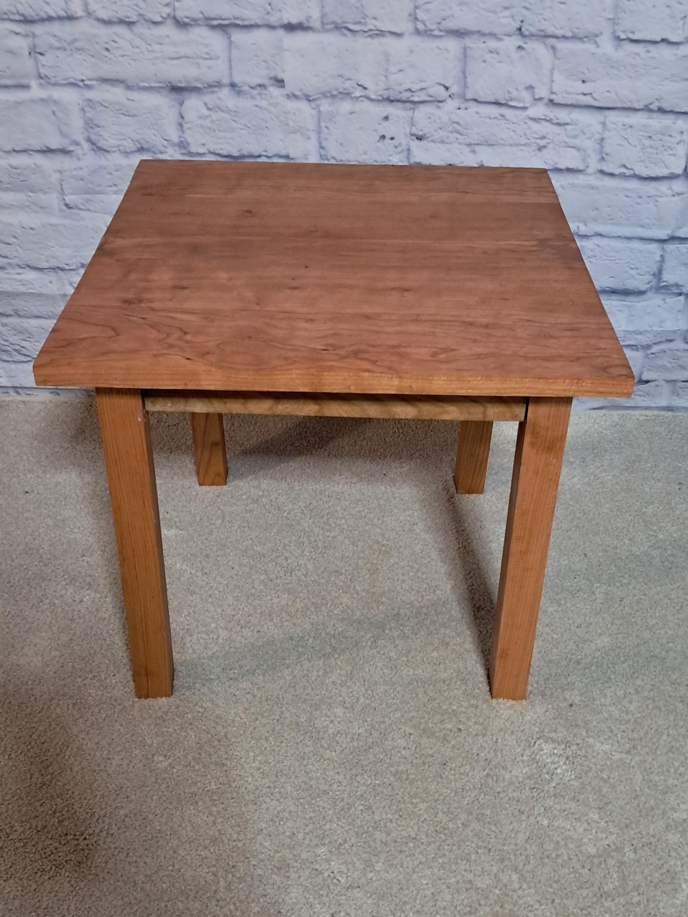 Solid Cherry Wood End Table - Etsy